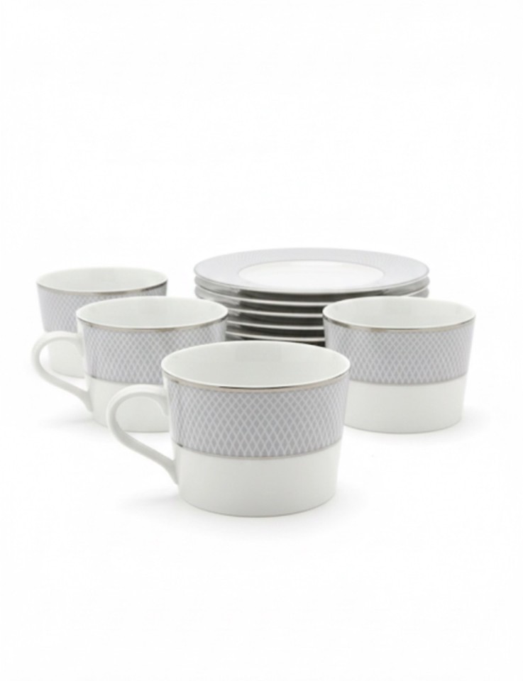 Vintage BLOCK SPAL “Grey Dawn” Porcelain Set – 8 Cups + 16 Plates ...