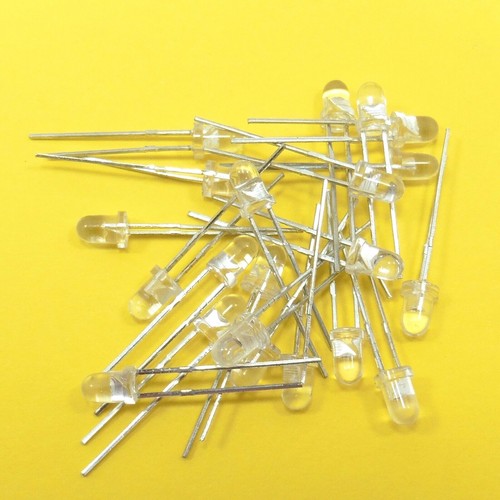 3mm Round Top Ultra Bright LED Yellow Clear Diode Light Emitter | eBay UK