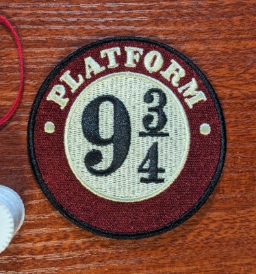 Platform 9 3/4 Kings Cross Harry Potter Patch Hogwarts Embroidered Iron ...