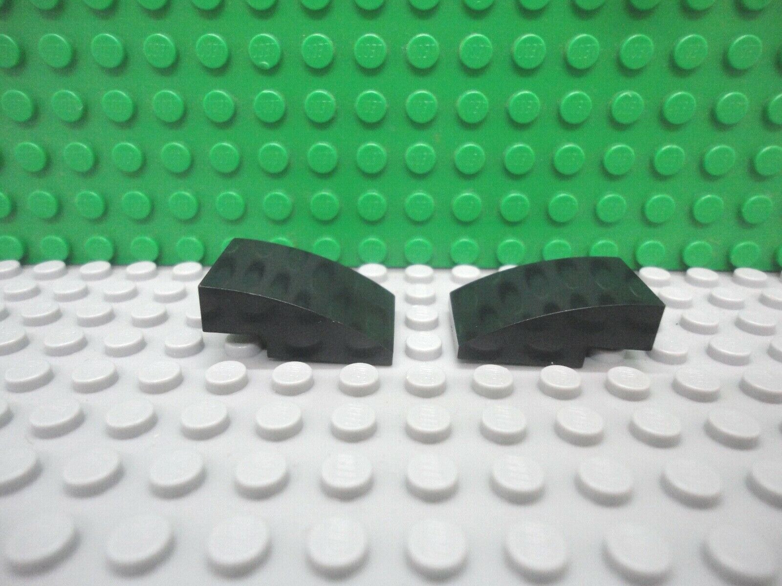 Lego 2 Black 3x2 Curved Smooth Slopes brick block NEW | eBay