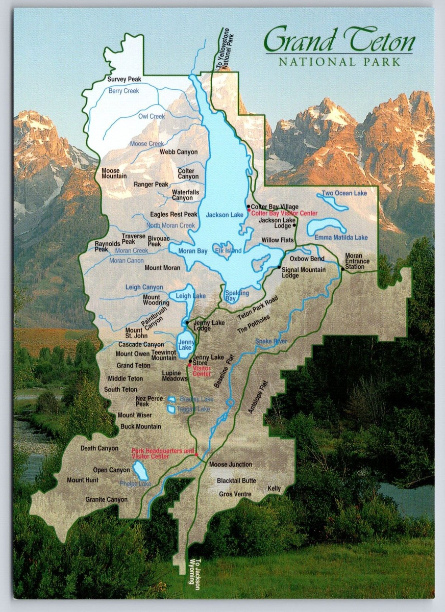 Map Of Grand Teton National Park Grand Teton Map | Grand Tetons,