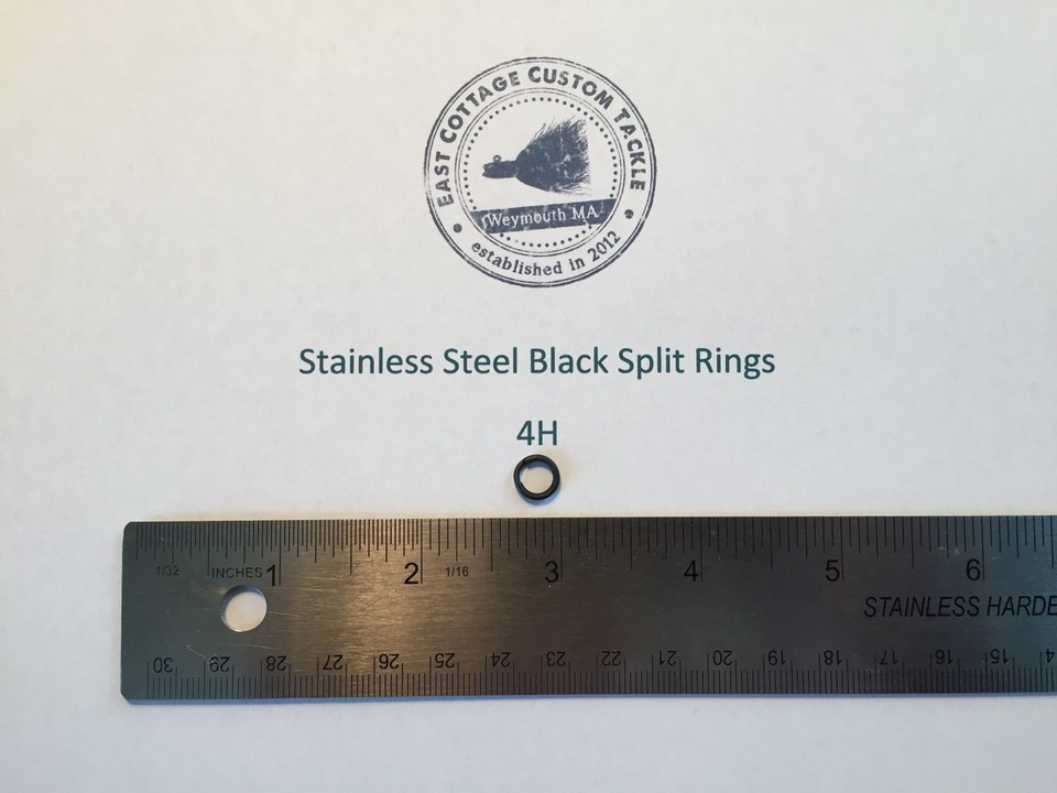 Black Stainless Steel Split Rings ROSCO Terminal Tackle 6XH, 5.5H, 4H ...
