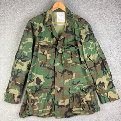 USGI BDU Jacket ERDL Pattern 1981 Medium Regular Top Coat Hot Weather ...