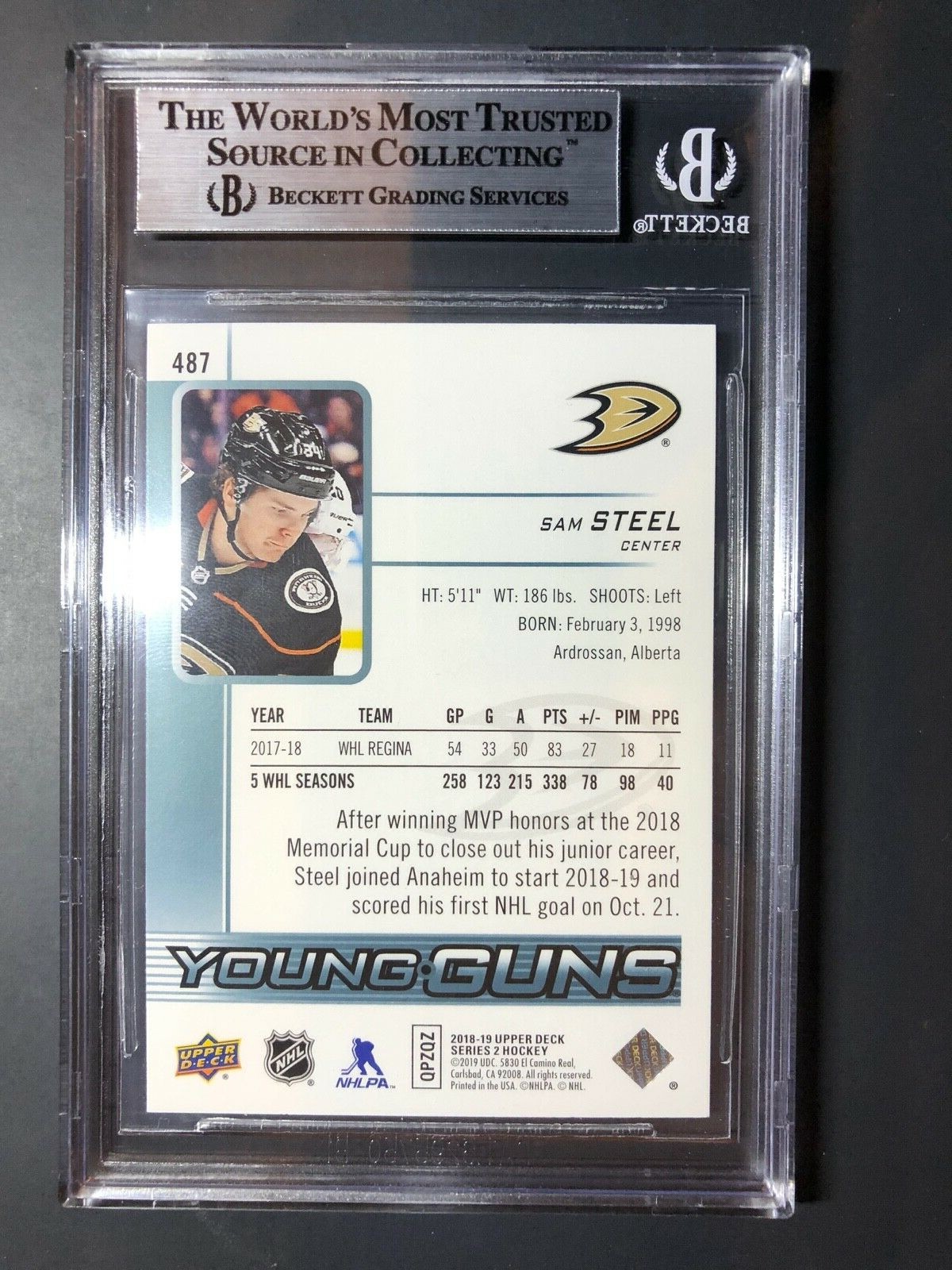 2018-19 Upper Deck - Young Guns Sam Steel #487 (RC) for sale online | eBay
