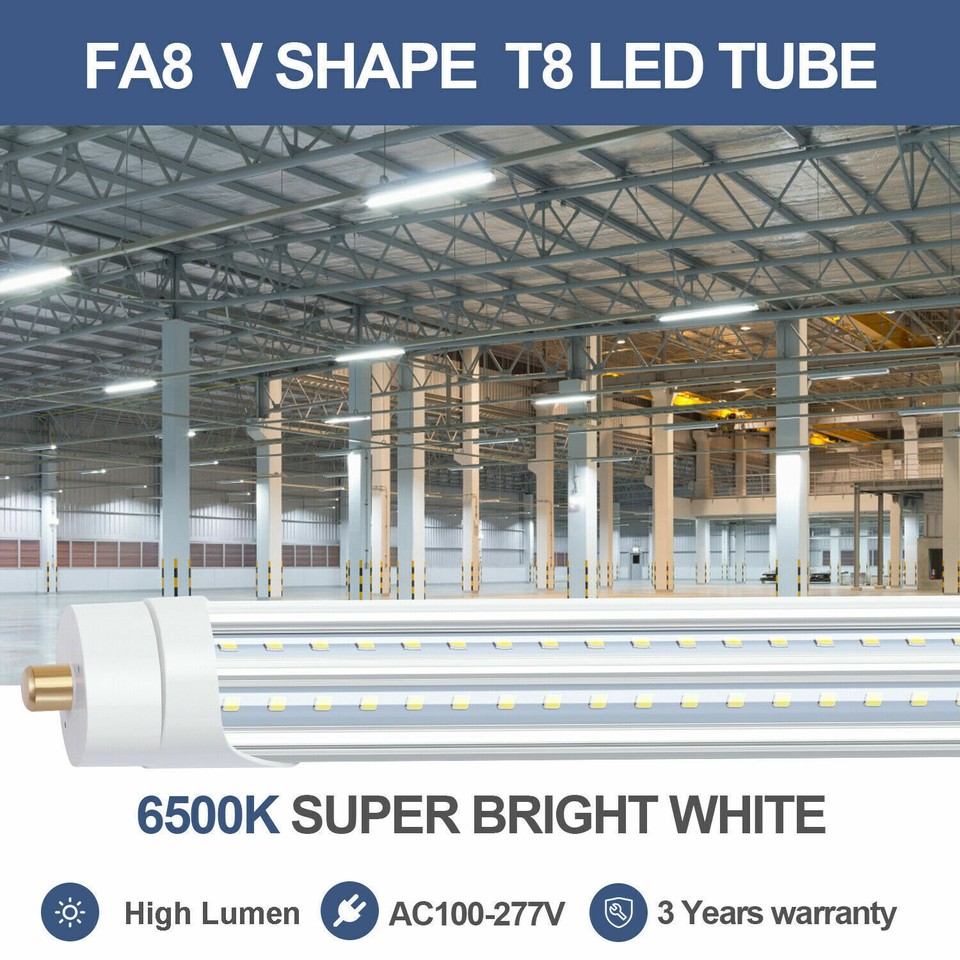 T8 LED Shop Lights 8FT 90W Single Pin LED Light Tube 8 Foot FA8 LED ...