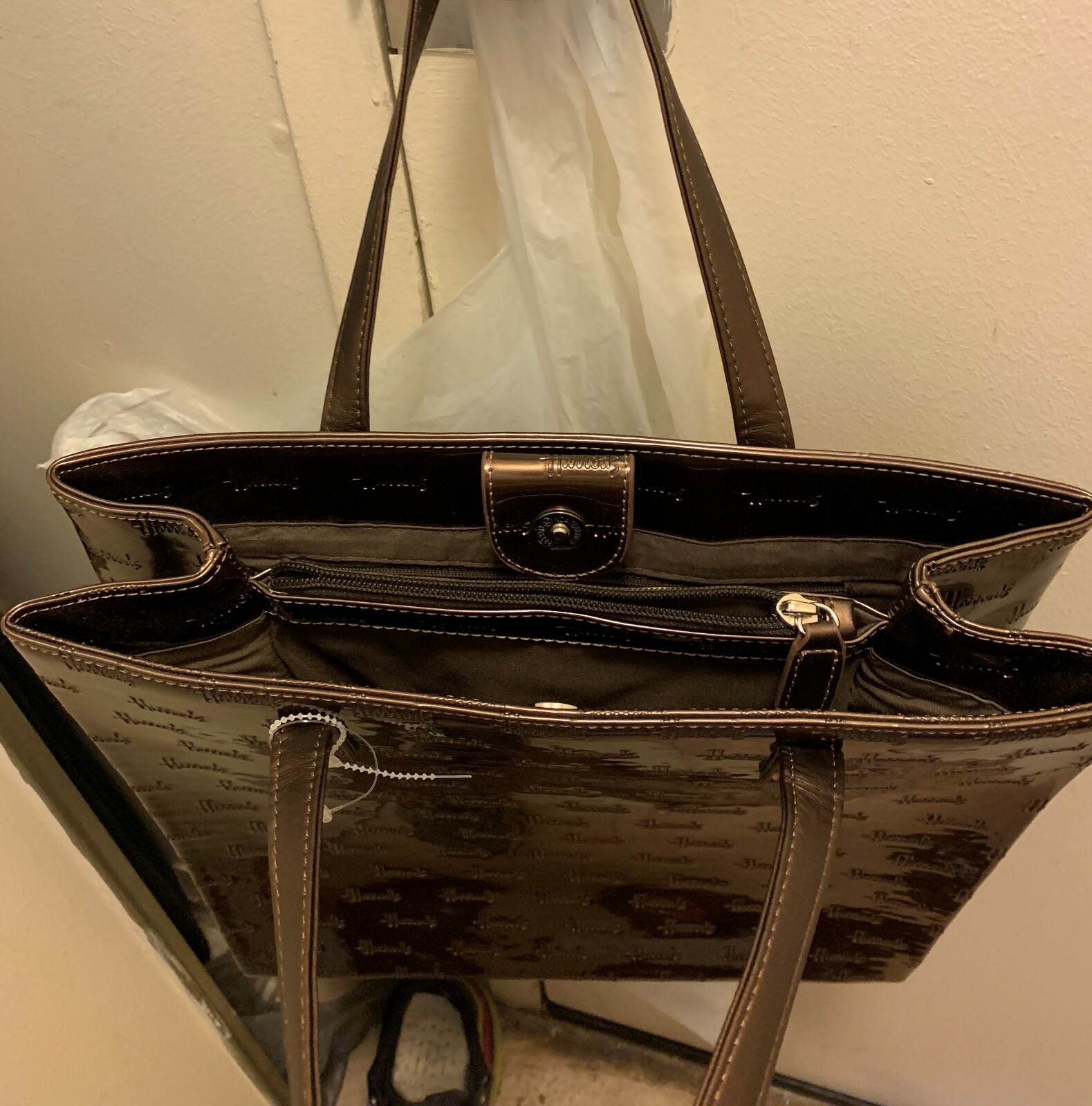 NEW HARRODS ENGLAND ORIGINAL LEATHER fashion Leathr handbag,Harrods ...