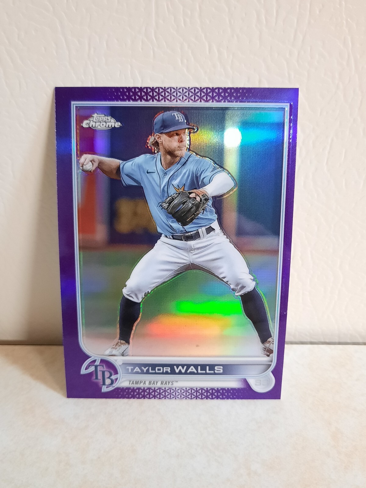 Taylor Walls: Rays (Purple Refractor) 2022 Topps Chrome #USC28 MLB Card ...