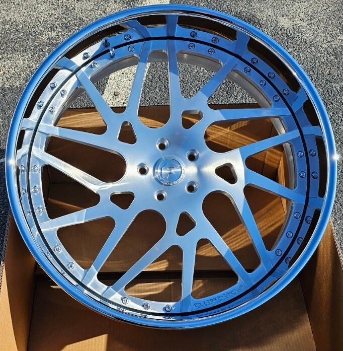 24" Inch Brushed Forgiato Twisted Maglia 5x120 5x4.75 Wheels Rims 22 ...