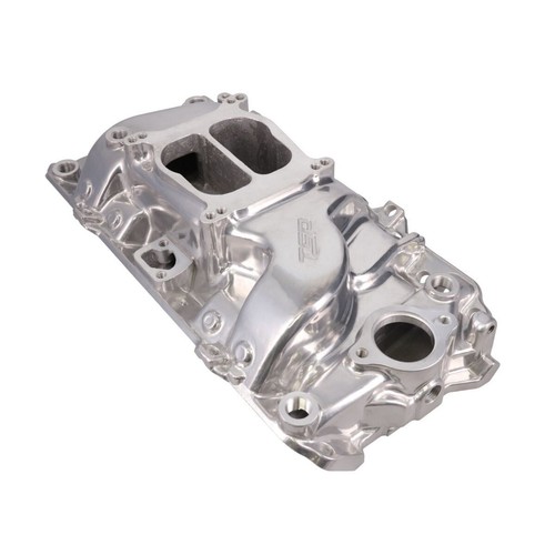 BBC Chevy Oval Port Polished Aluminum Intake Manifold Power Plus | eBay