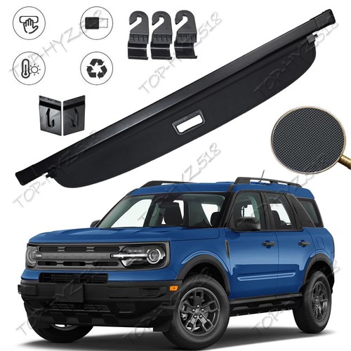 For 2021-2025 Ford Bronco Sport Rear Trunk Cargo Cover Retractable ...