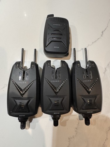 Sonik Vader X-Bite Alarms with Receiver for Carp and Catfish Fishing X2 ...