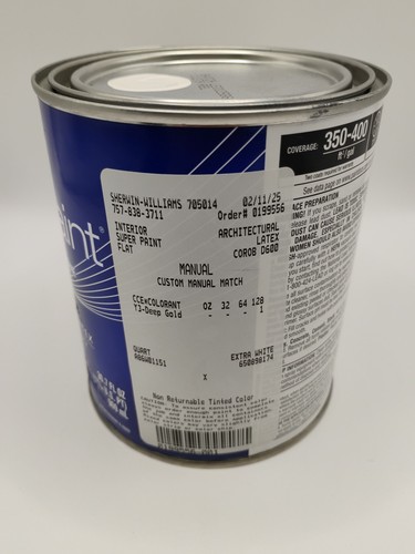 1 Qt Sherwin Williams SuperPaint Paint And Primer In One Color 7101 ...