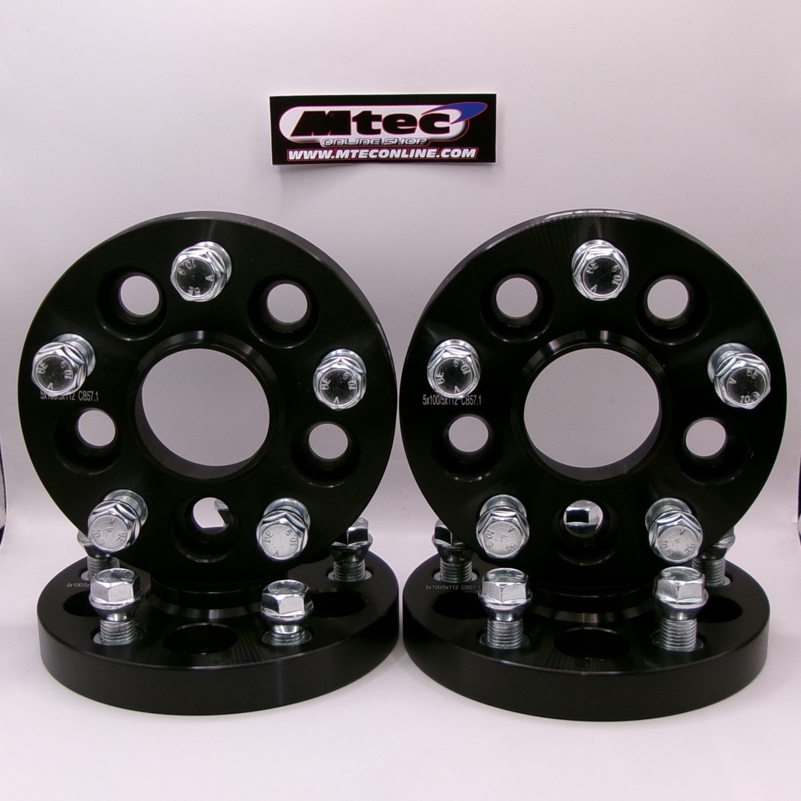 4x MTEC PCD Hub Adapters For VW Golf 5x100 Hub to 5x112 Wheel 20mm 57.1 ...