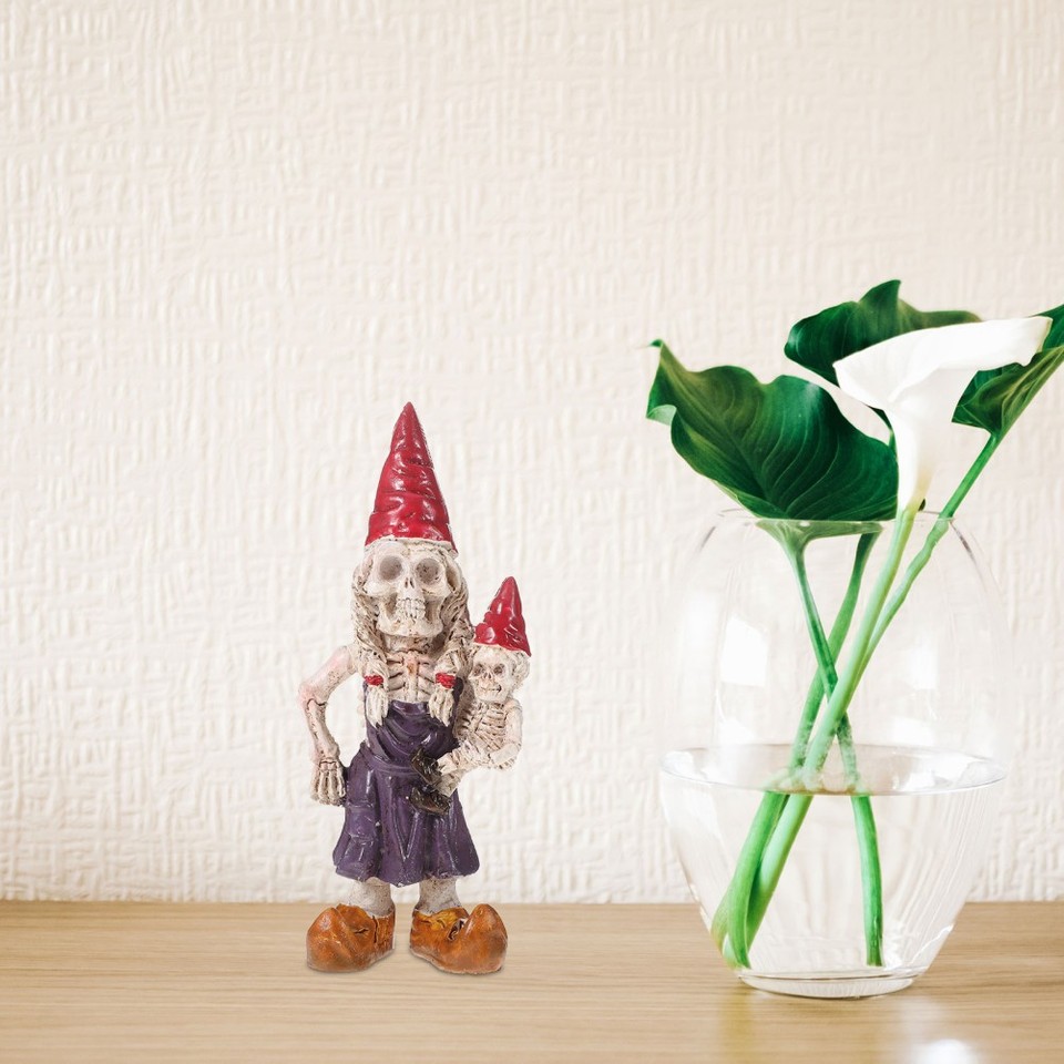 2 Pcs Halloween Craft Adorn Dwarf Decoration Garden Ornament Funny ...