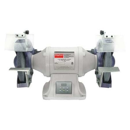Dayton 48We51 Bench Grinder, 10 In Max. Wheel Dia, 36/120 Grinding ...