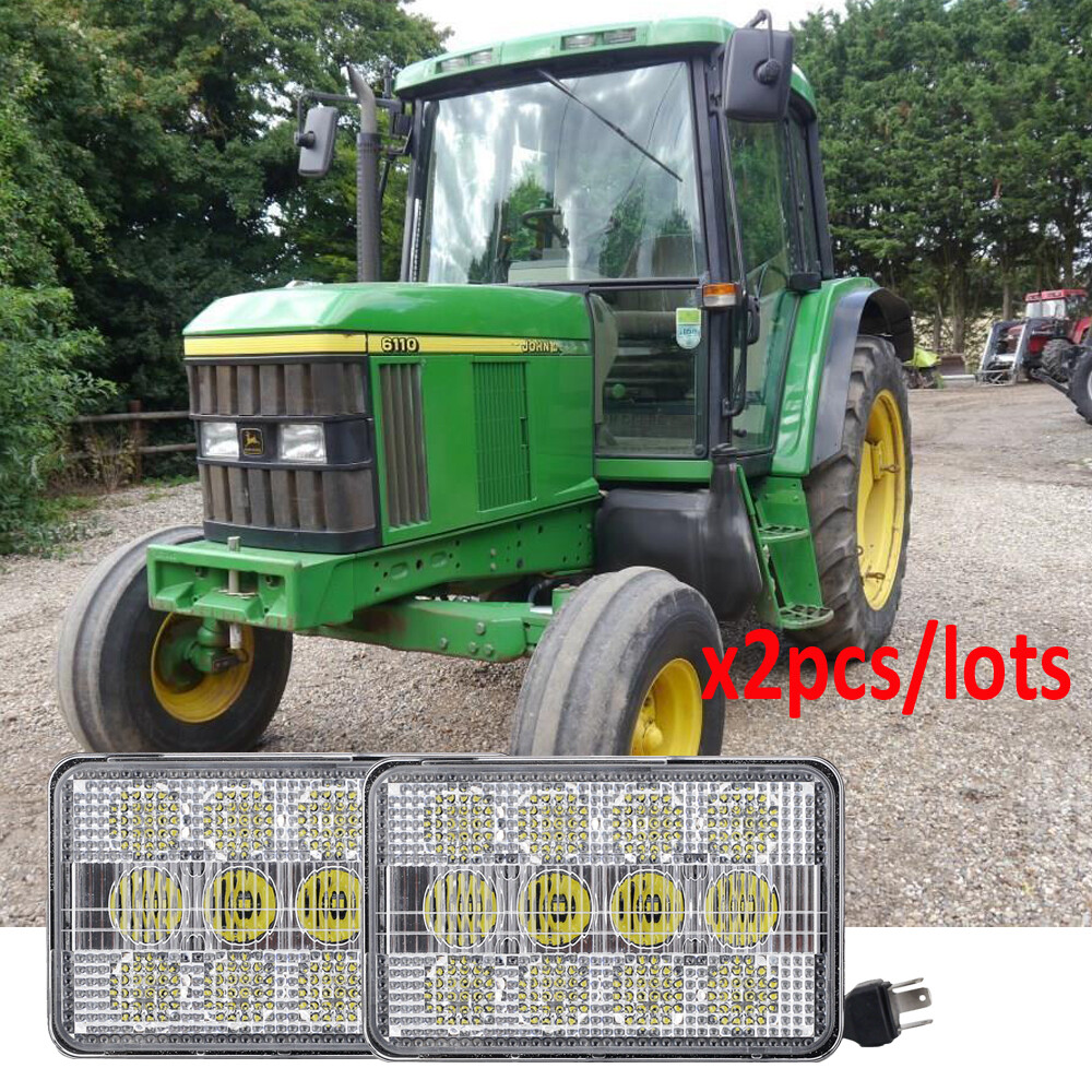 60W Headlight-Hi/Lo Beam 12V 24V For John Deere 7200,7400,7600,7700 ...