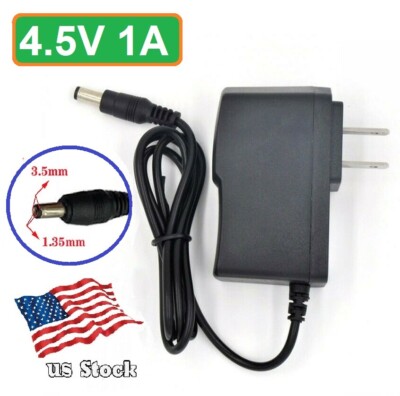 4.5V 1A AC/DC Adapter Switching Wall Wart Power Supply with 3.5x1.35mm ...