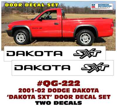 QG-222 2001 2002 DODGE DAKOTA SXT - DOOR DECAL SET - TWO DECALS ...