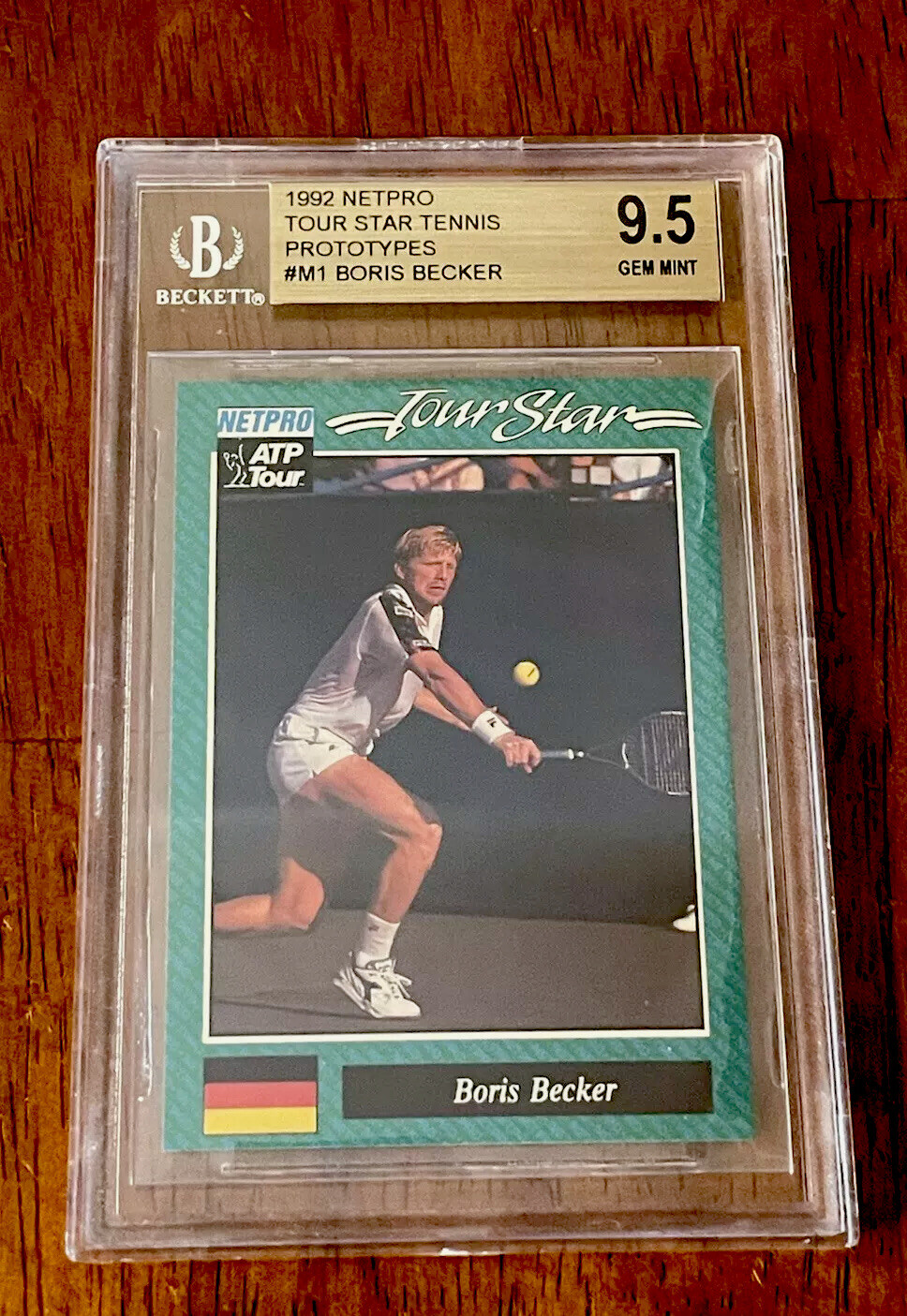 1992 Netpro Tennis Tour Stars Prototypes BORIS BECKER RC Rookie BGS 9.5 ...