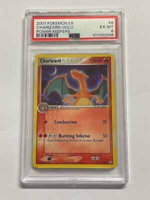 Pokemon PSA 6 CHARIZARD 6/108 Power Keepers - 2007 ENG ENGLISH | eBay