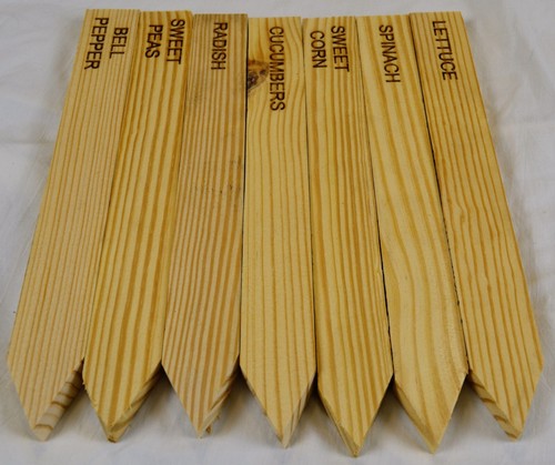 Garden Row Stakes Set of 7 Outdoor Reusable 7 Different Garden Plants ...