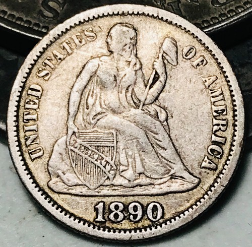 1890 Seated Liberty Dime 10c Ungraded Choice US Silver Coin CC27027 | eBay