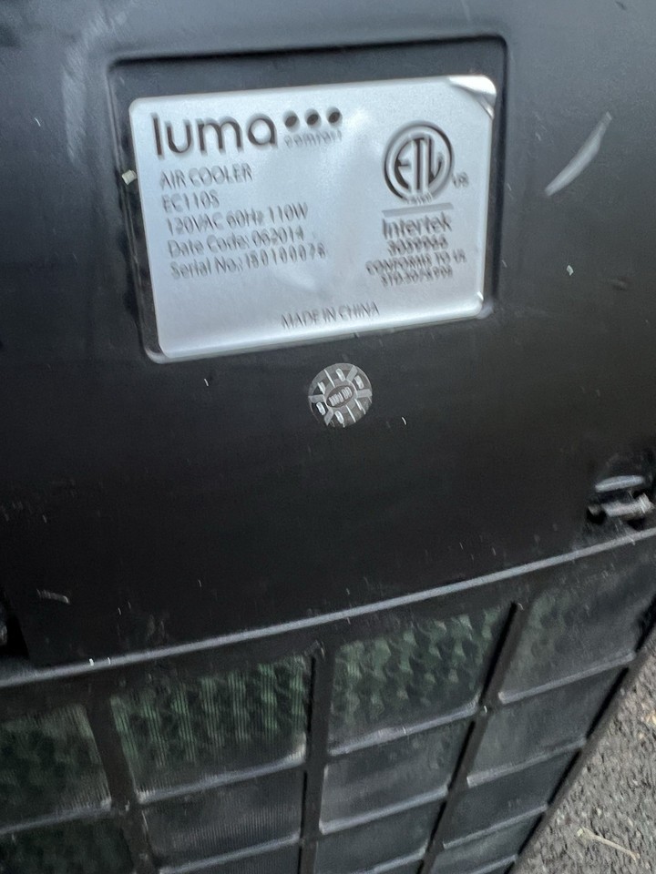 Luma Comfort EC110S Portable Evaporative Cooler with 250 Square Foot ...
