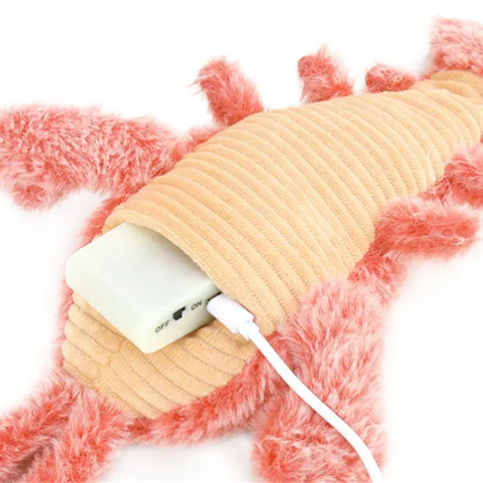 Pet Toy Electric Simulation Lobster Jumping Cat Toy Shrimp Moving Toy ...