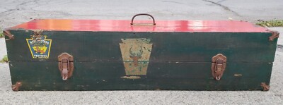 Antique Vintage Archery Box Bow Arrow Wooden Carrying Case Hunting ...