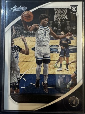 2020-21 Panini Absolute Memorabilia Anthony Edwards RC #59 Timberwolves ...