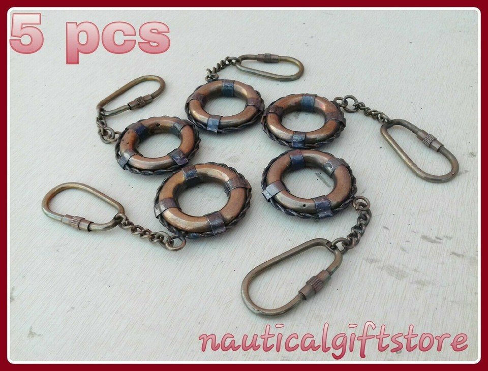 Lot Of 5 PCs Collectible Marine Brass SWIMMING TUBE Key Nautical Key ...