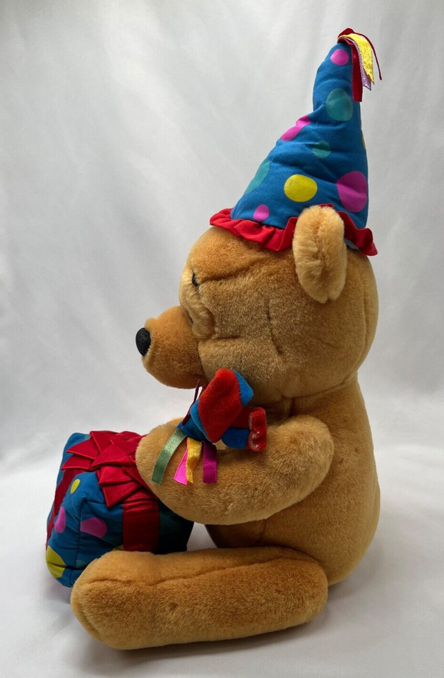 Disney Birthday Party Pooh Bear Stuffy w/Hat, Noise Maker, Wrapped Gift ...