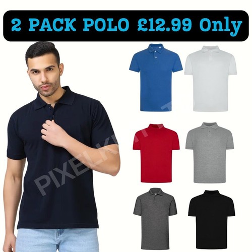 Men's Plain Unisex Polo Shirts UC101, Classic Poloshirts, Casual Work ...