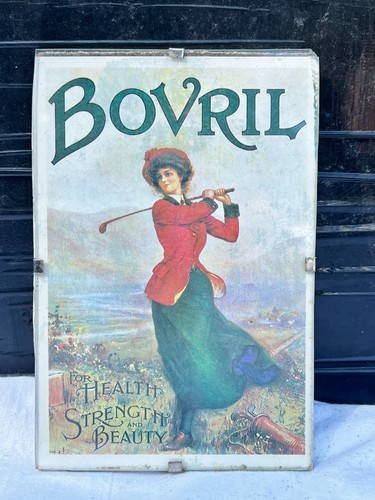 VINTAGE OLD BOVRIL ADVERTISING PICRURE SIGN IN GLASS FRAME SMALL | eBay