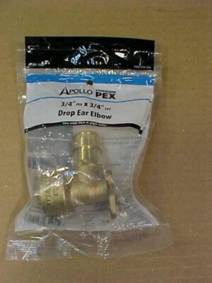 Apollo Expansion Pex ¾” FTP x ¾” PEX Brass Drop Ear Elbow new in ...