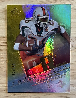 SEAN TAYLOR 2004 UPPER DECK ROOKIE REFLECTIONS #139 GOLD FOIL /450 RC ...