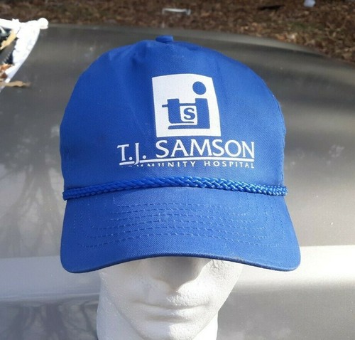 Vintage T.J. SAMSON COMMUNITY HOSPITAL Snapback Trucker Rope Cap Hat ...