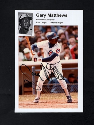 1984-87 GARY MATHEWS-CHICAGO CUBS AUTOGRAPHED COLOR 4X6 PHOTO-NM | eBay