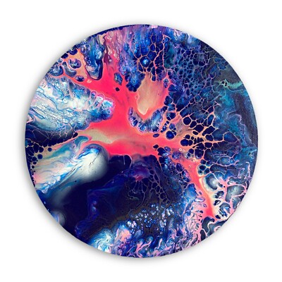 Inside the lightning | modern Fluid acrylic art lightning painting neon ...