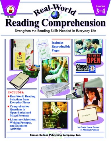 REAL WORLD READING COMPREHENSION FOR GRADES 3-4 **Mint Condition ...