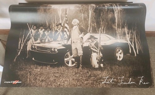 Dodge Challenger Poster w/George Washington “Let Freedom Rev” 2009-2010 ...