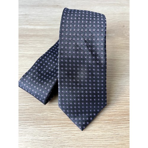 Kenneth Cole Awareness Gray with Purple Geometric Pattern Designer Silk ...
