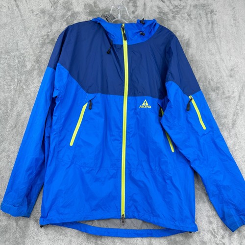Ascend Jacket Mens Medium Windbreaker Hooded Zip Packable Waterproof ...