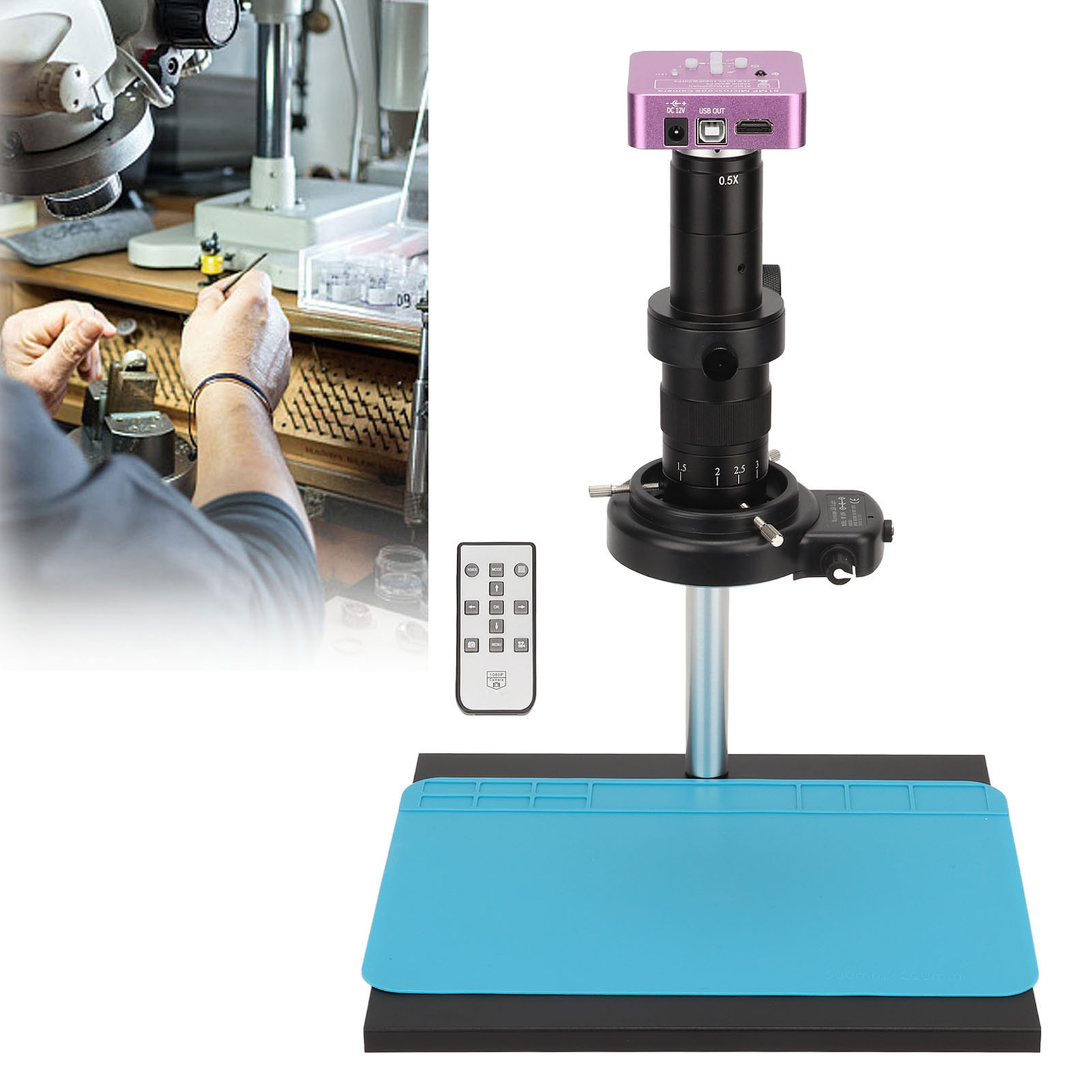 51MP Microscope Camera 180X C Mount Lens 1080P Video Industrial Digital ...