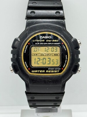 Vintage Casio DW-280 Lithium Module 1000 Alarm Chrono Wrist Watch Japan ...