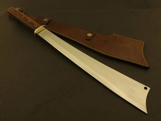 Custom Handmade Heavy duty D2 fixed blade chopper/ machete knife 22 ...