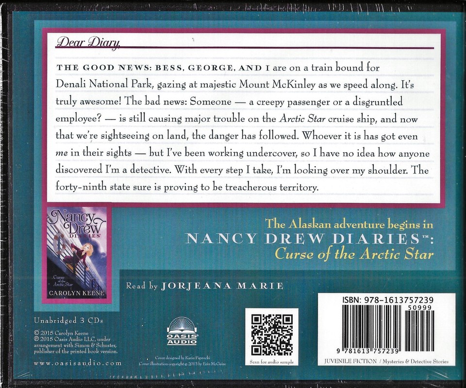 NEW Nancy Drew Diaries Strangers on a Train Carolyn Keene Audio Book 2 ...