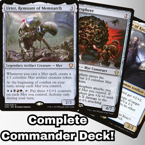 MTG Commander EDH Deck Urtet, Remnant of Memnarch 100 Cards Myrs Custom ...