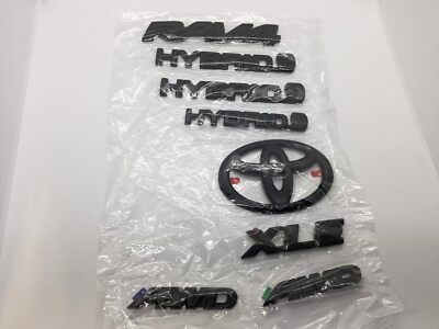 New OEM Toyota Blackout Emblem Overlay Kit Fits '19-'24 Rav4 - PT948 ...
