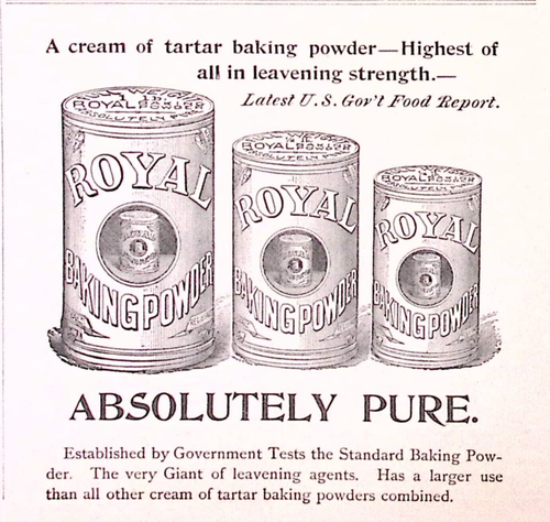 1891 Royal Baking Powder Absolutely Pure Ad 4.5 x 4.75" | eBay
